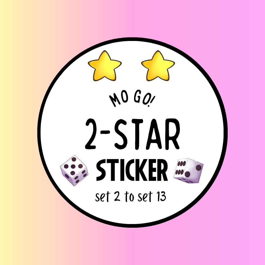 2 Star Sticker 1 Pc Set 2-13 - Etsy