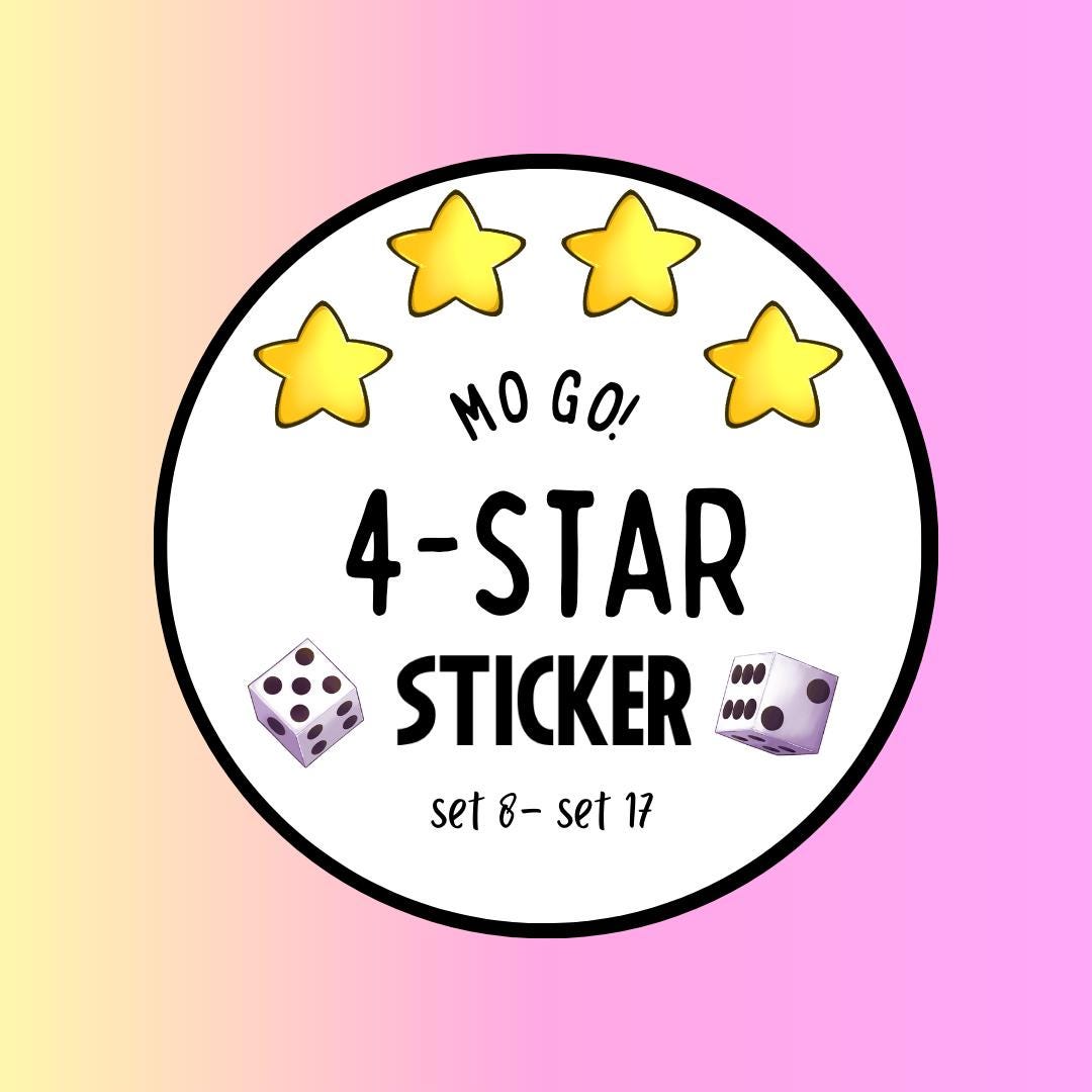 4 Star Sticker 1 Pc Set 8-17 - Etsy