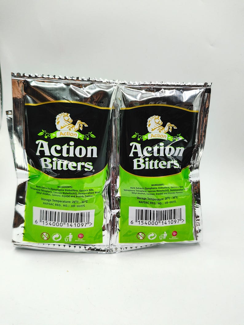 6 X 50ml Sachet Action Bitters Herbal Extracts Bitters From Nigeria - Etsy