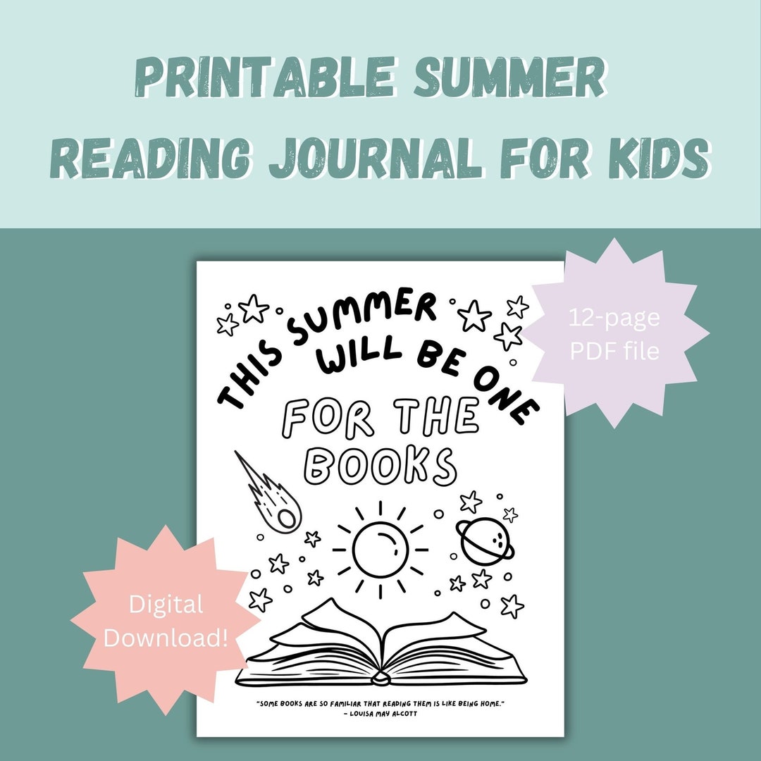 Kids Summer Reading Journal Printable | Reading Goals | Book Reviews ...