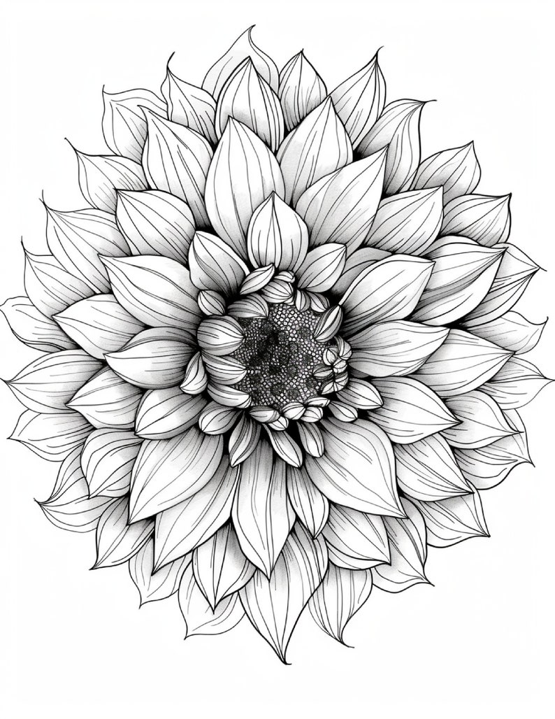 Mandala Style Coloring Pages - Etsy