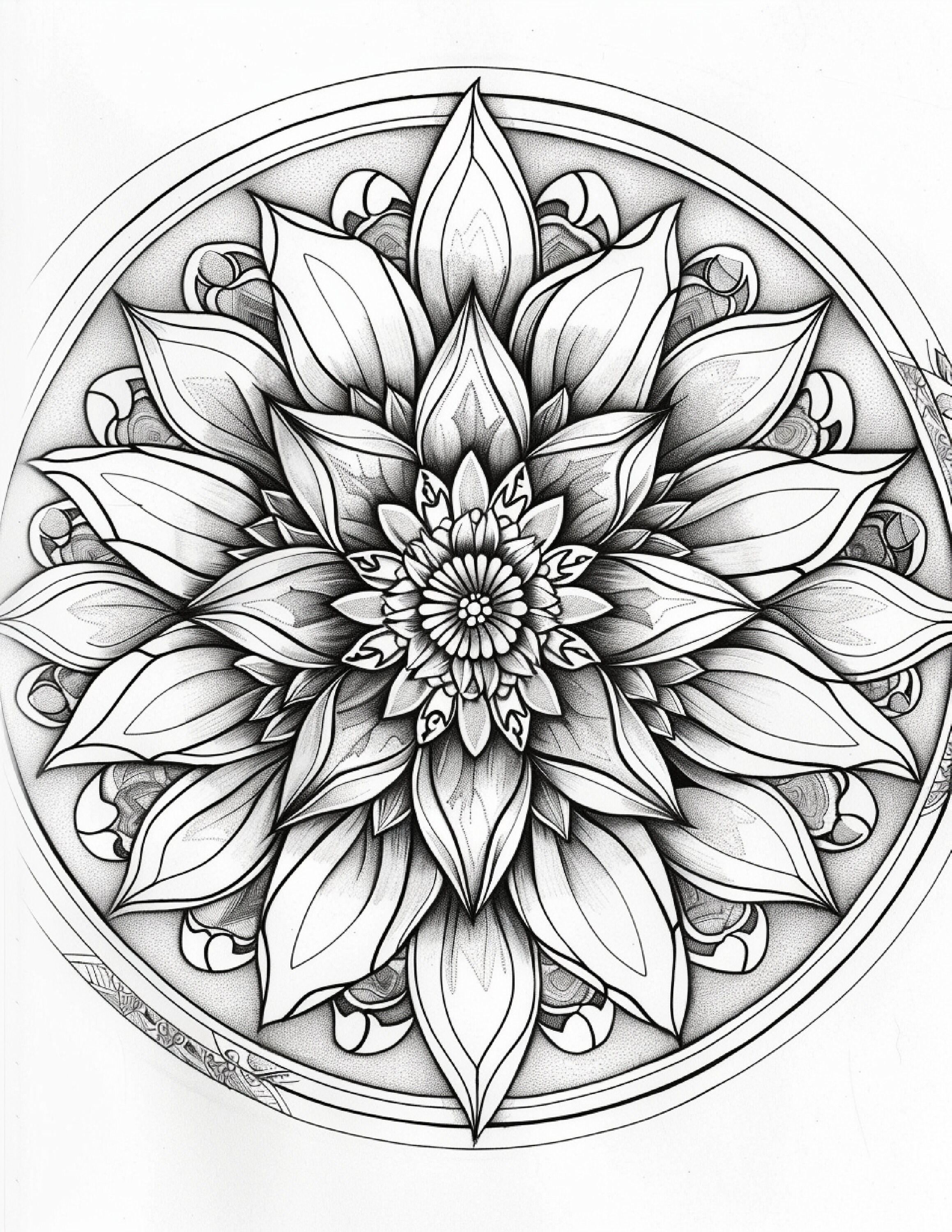 Mandala Style Coloring Pages - Etsy