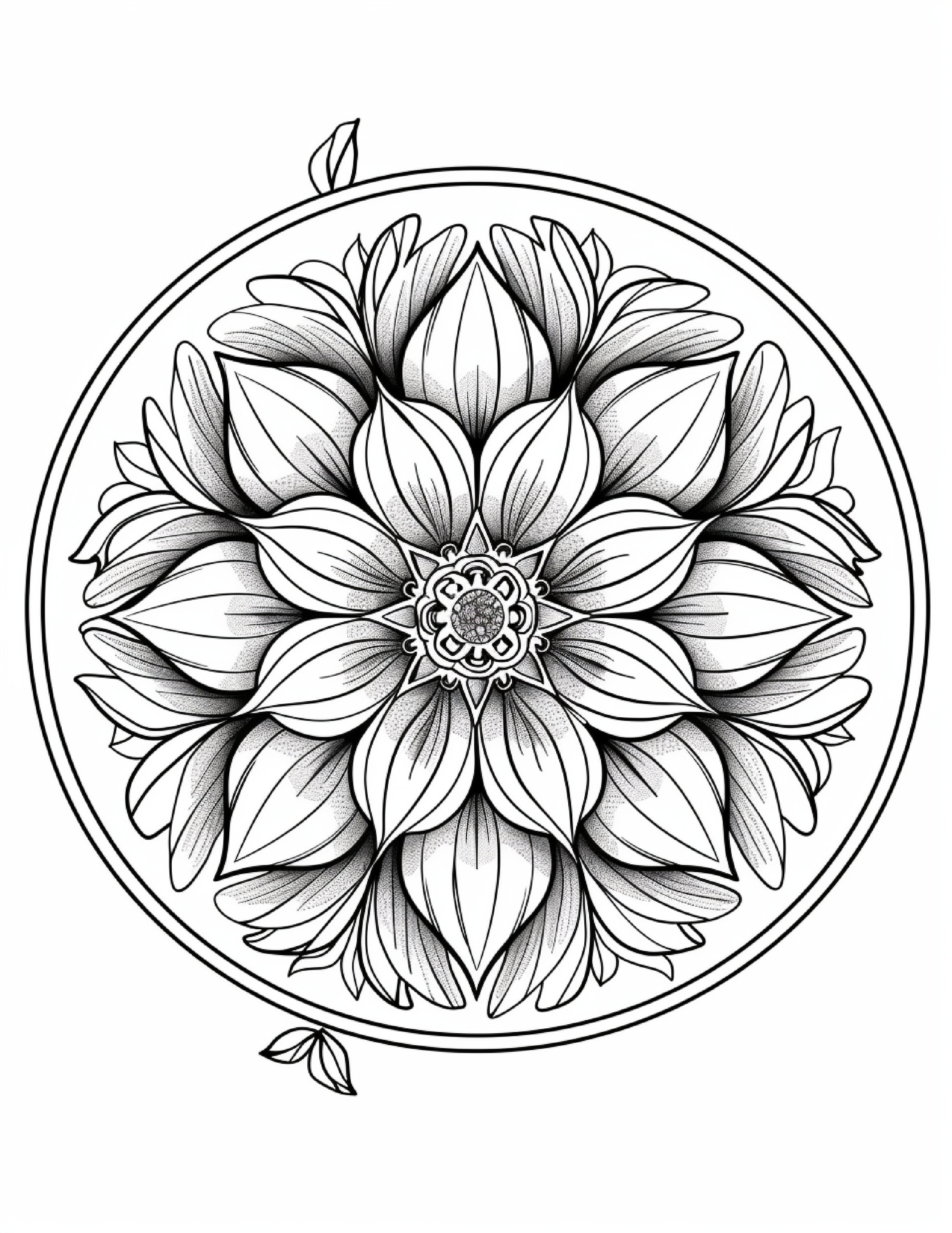 Mandala Style Coloring Pages - Etsy