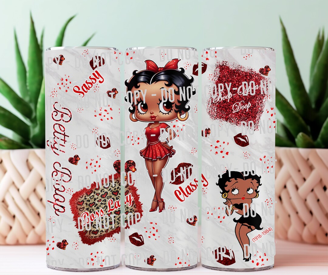Betty Boop 20 Oz Skinny Straight Tumbler Wrap - Etsy