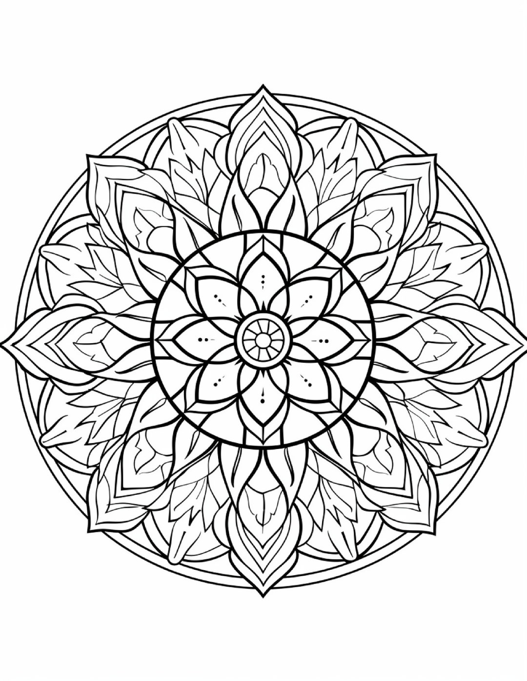 Mandala Style Coloring Pages - Etsy