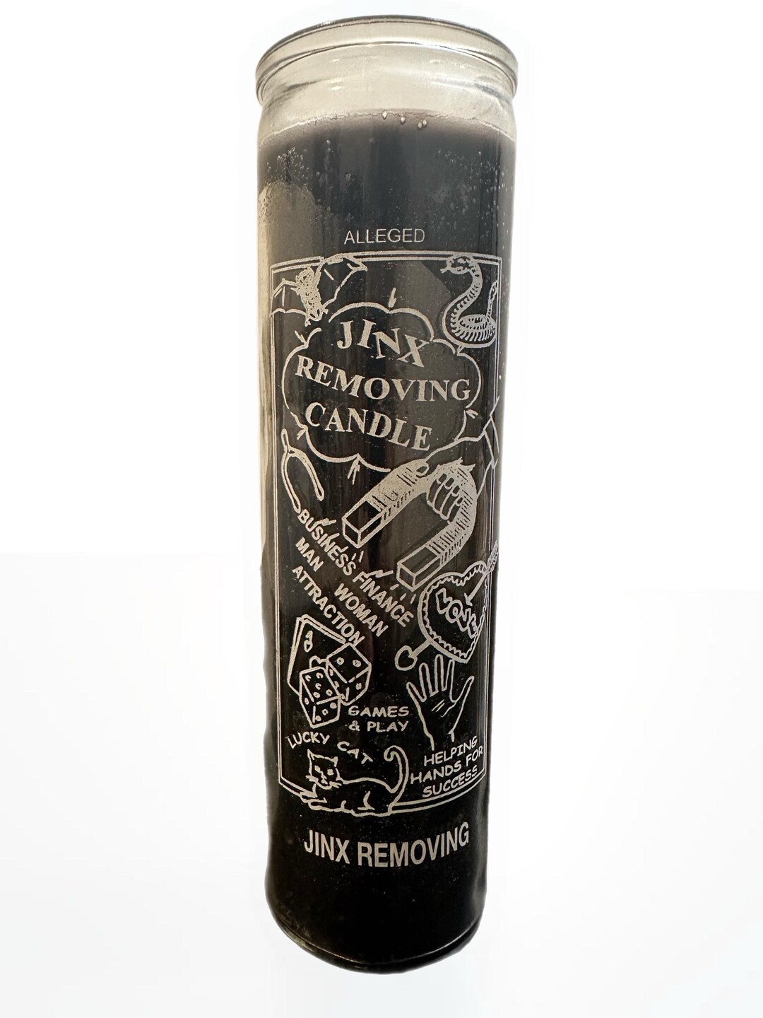 7 Day Glass Candle Jinx Removing Black - Etsy