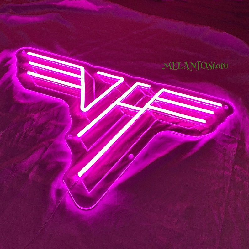Van Halen Neon Sign, Music Studio Wall Decor, Rock Music Decor, Rock ...