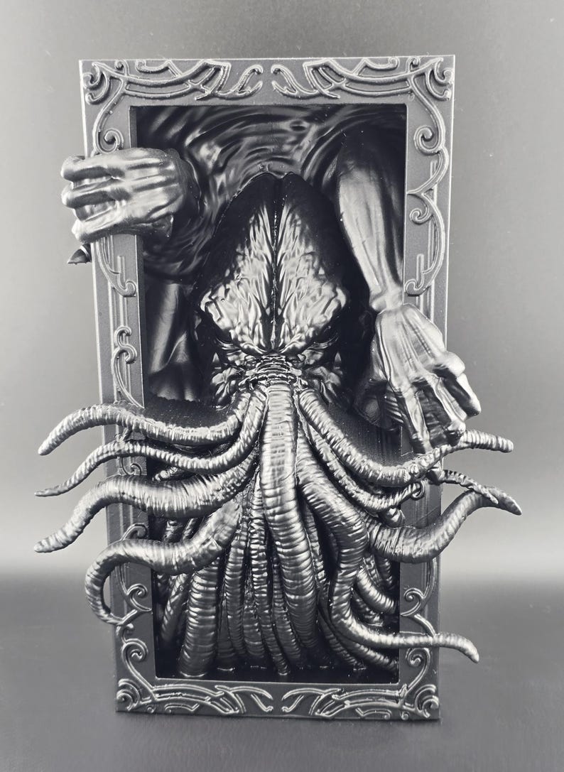 Cthulhu Book Nook - 3D Printed Lovecraft Horror Bookshelf Decor - Etsy