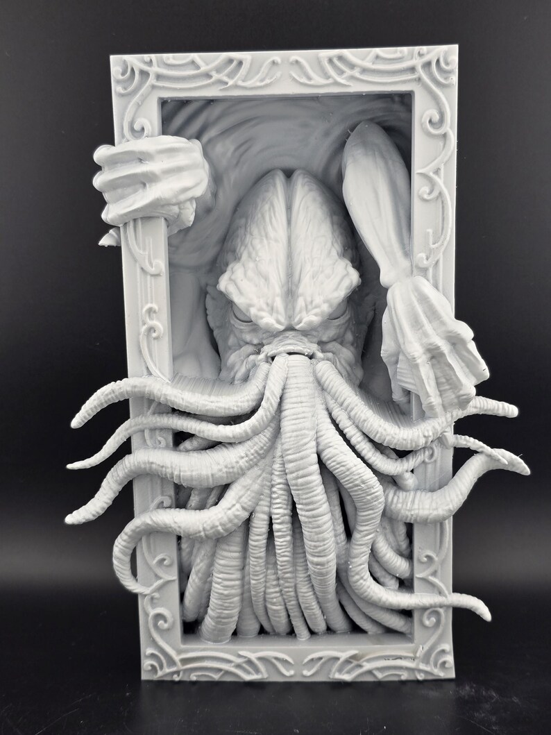 Cthulhu Book Nook - 3D Printed Lovecraft Horror Bookshelf Decor - Etsy