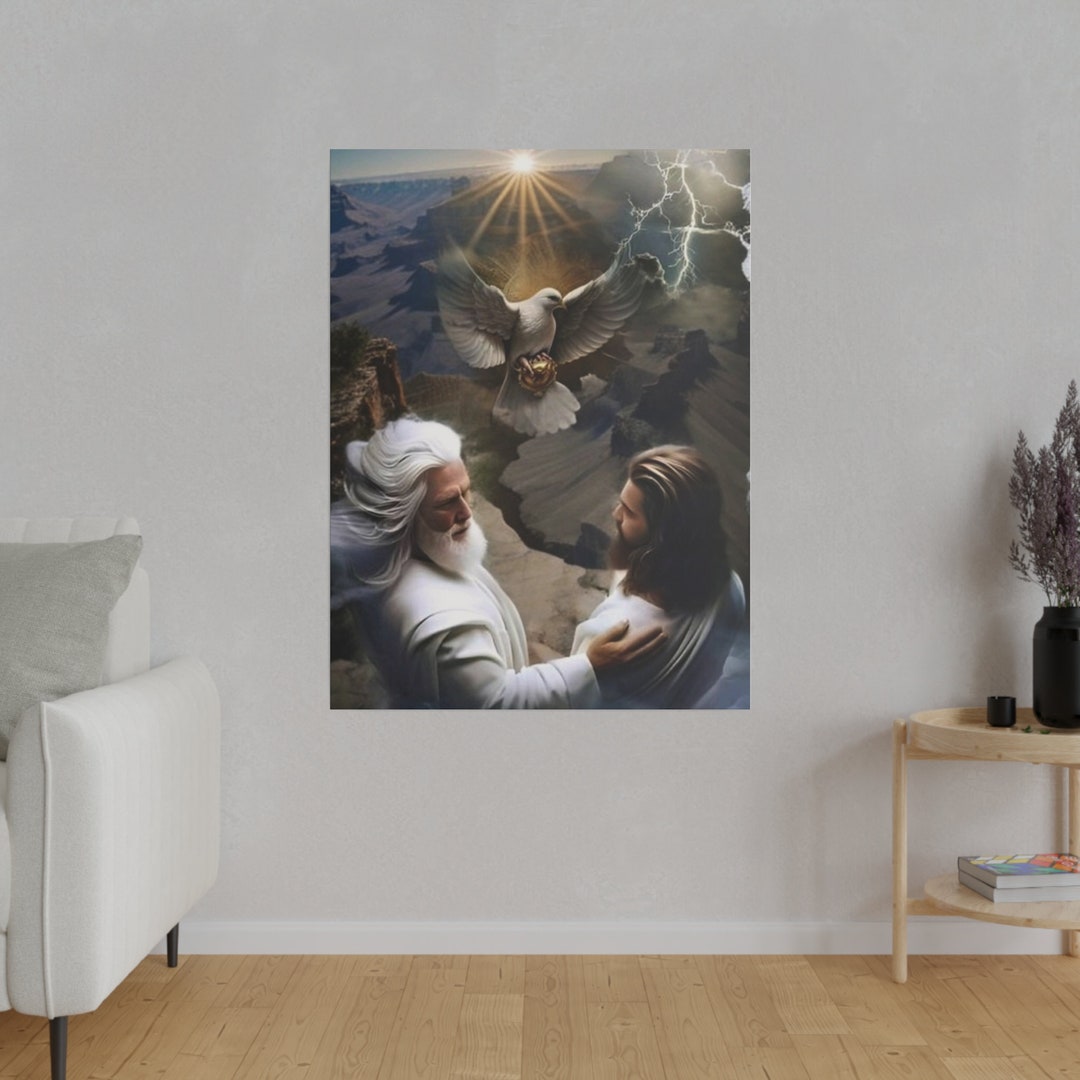 Matte Canvas, Stretched the Holy Trinity. - Etsy Australia
