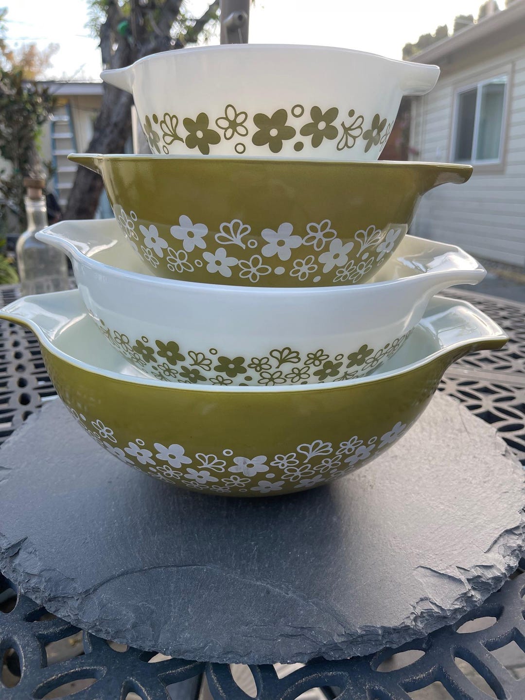 PYREX Spring Blossom Cinderella Nesting Bowls Collectible 441 442 443 ...