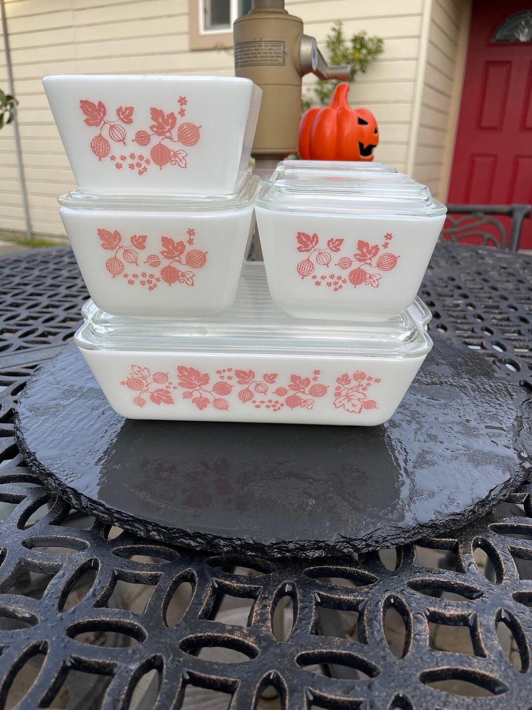 Pyrex Pink Gooseberry Refrigerator Set - Etsy