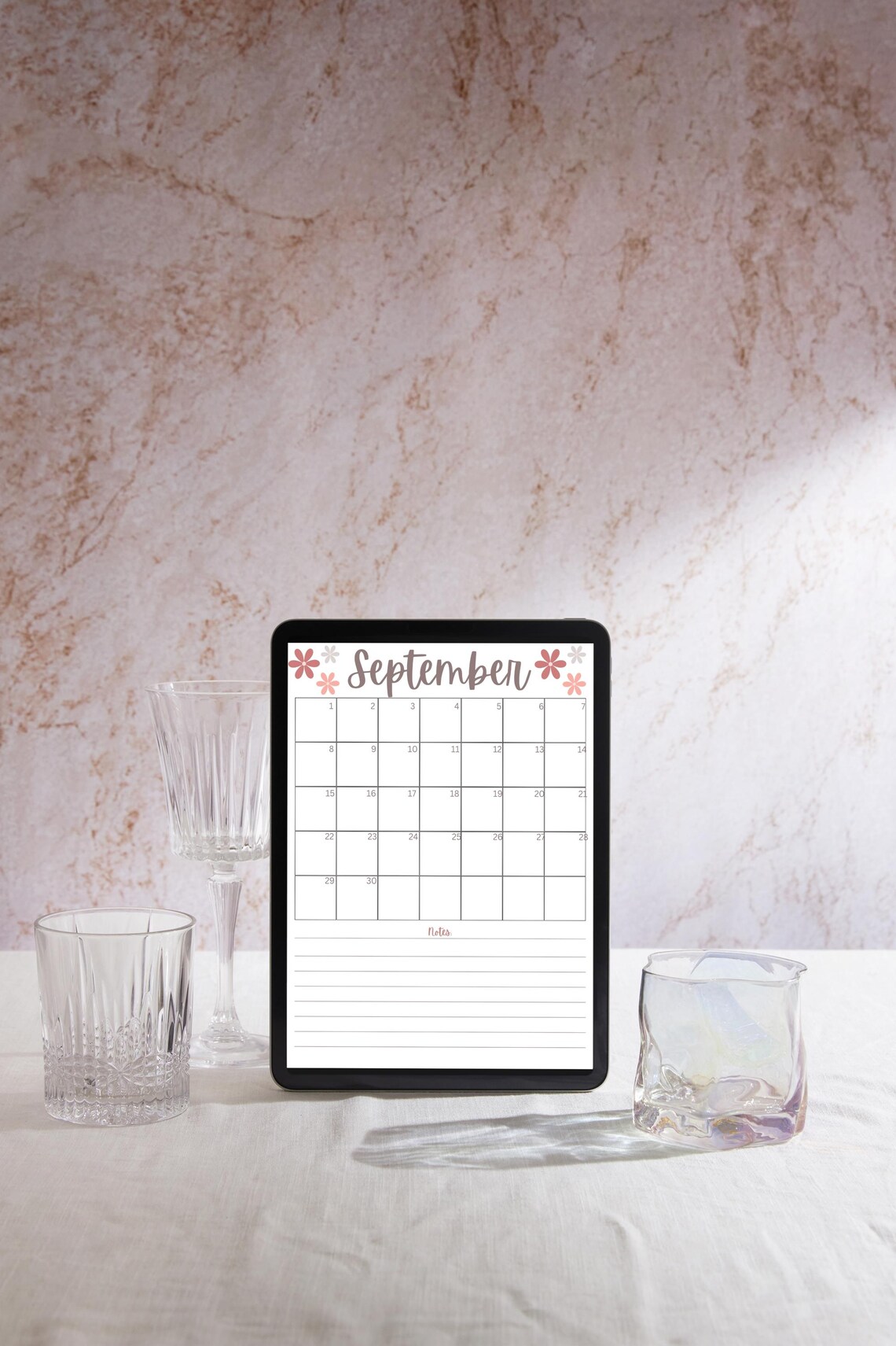Sept, Oct, Nov, Dec 2024 Digital Calendar, PDF, Print at Home, Fillable ...