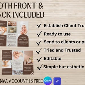 Facial Brochure, Facial Treatments Flyer, Advertising Office Decor ...