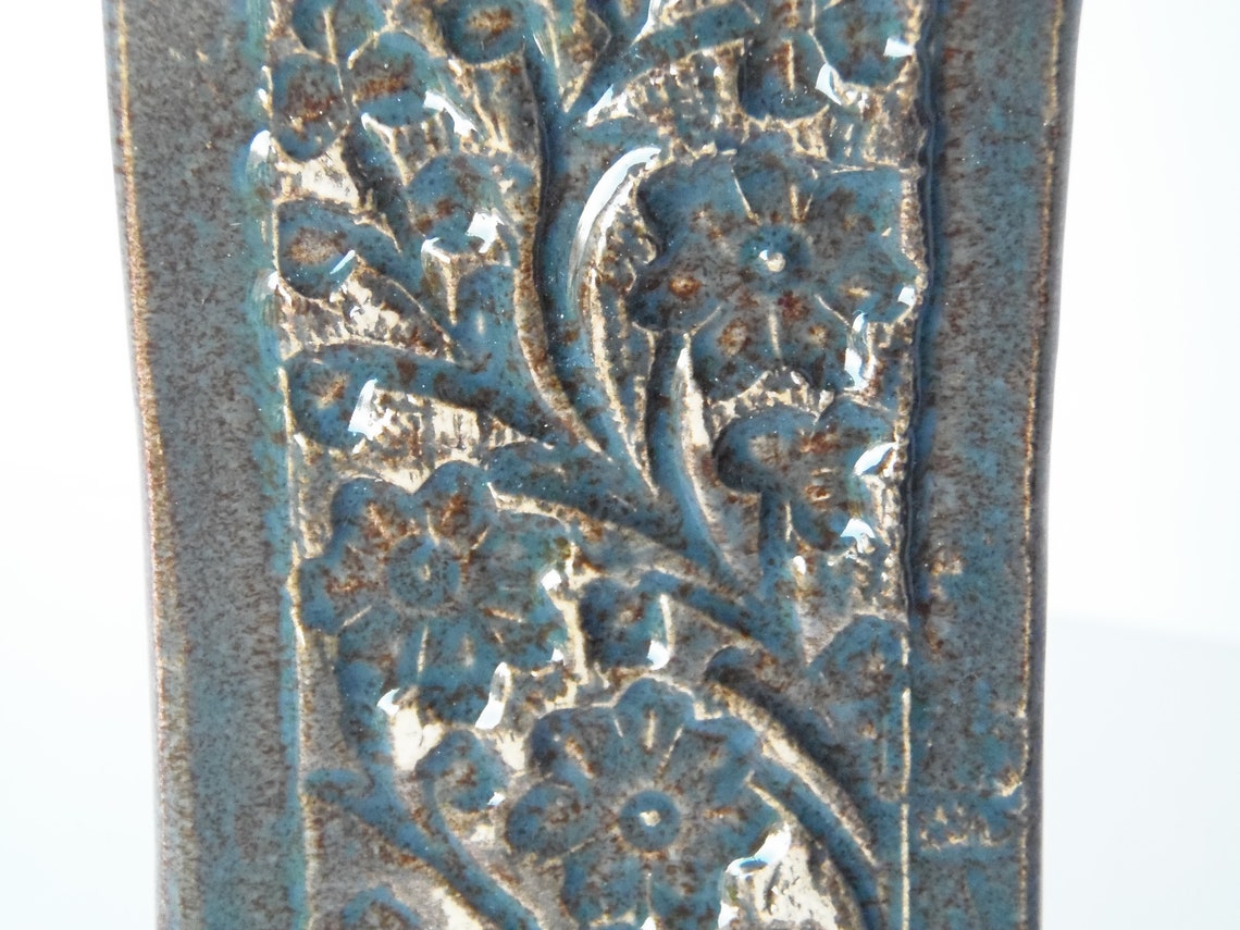 Antique Blue Floral Tile - Etsy