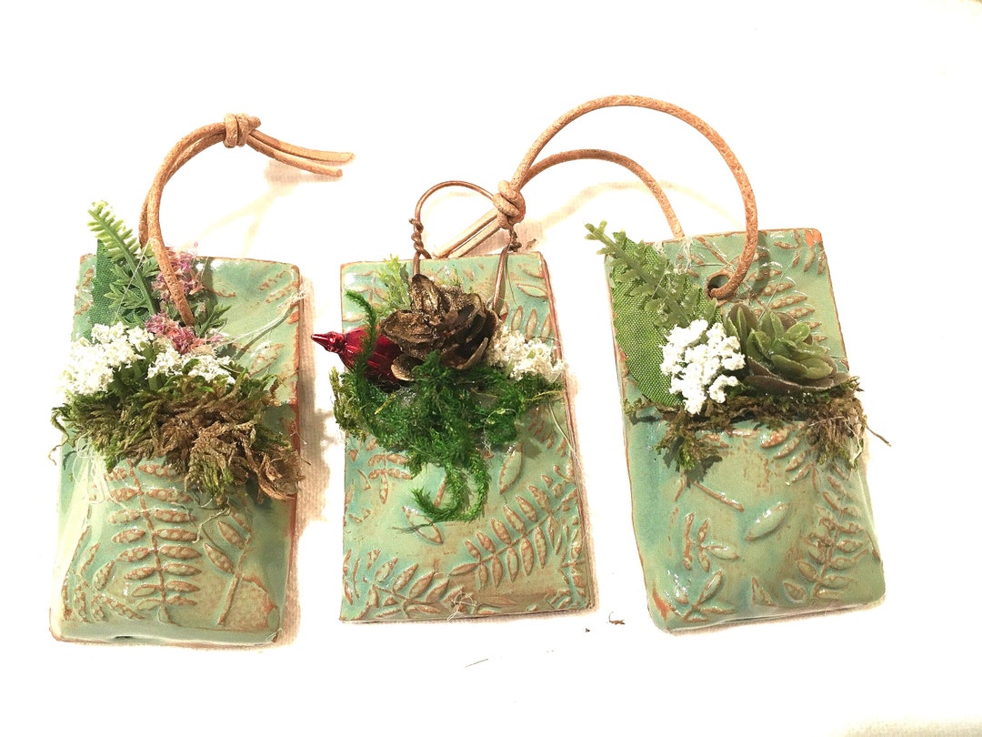 Mini Wall Pocket With Florals - Etsy