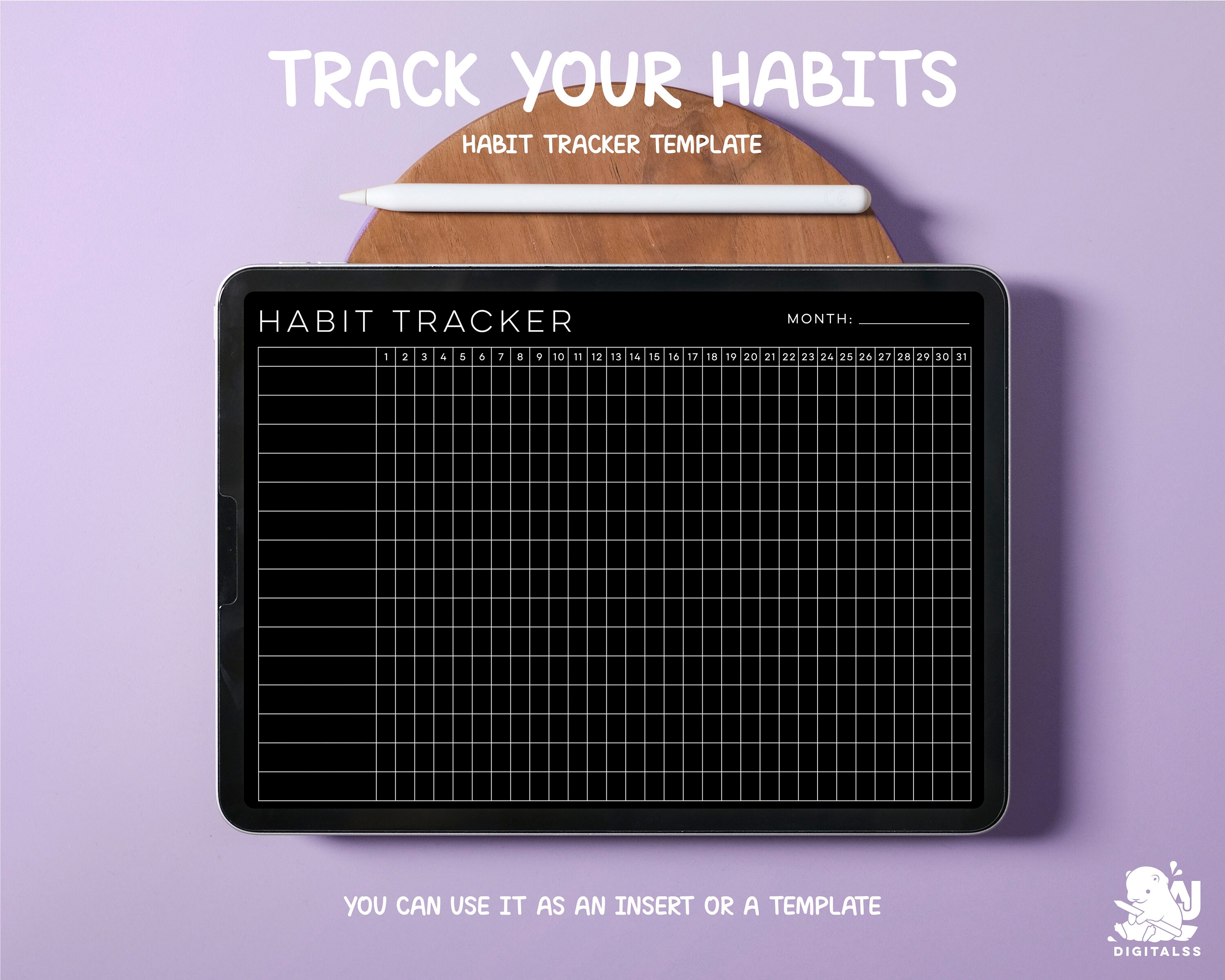 Habit Digital Tracker | Goodnotes Template | Digital Planner | Daily ...