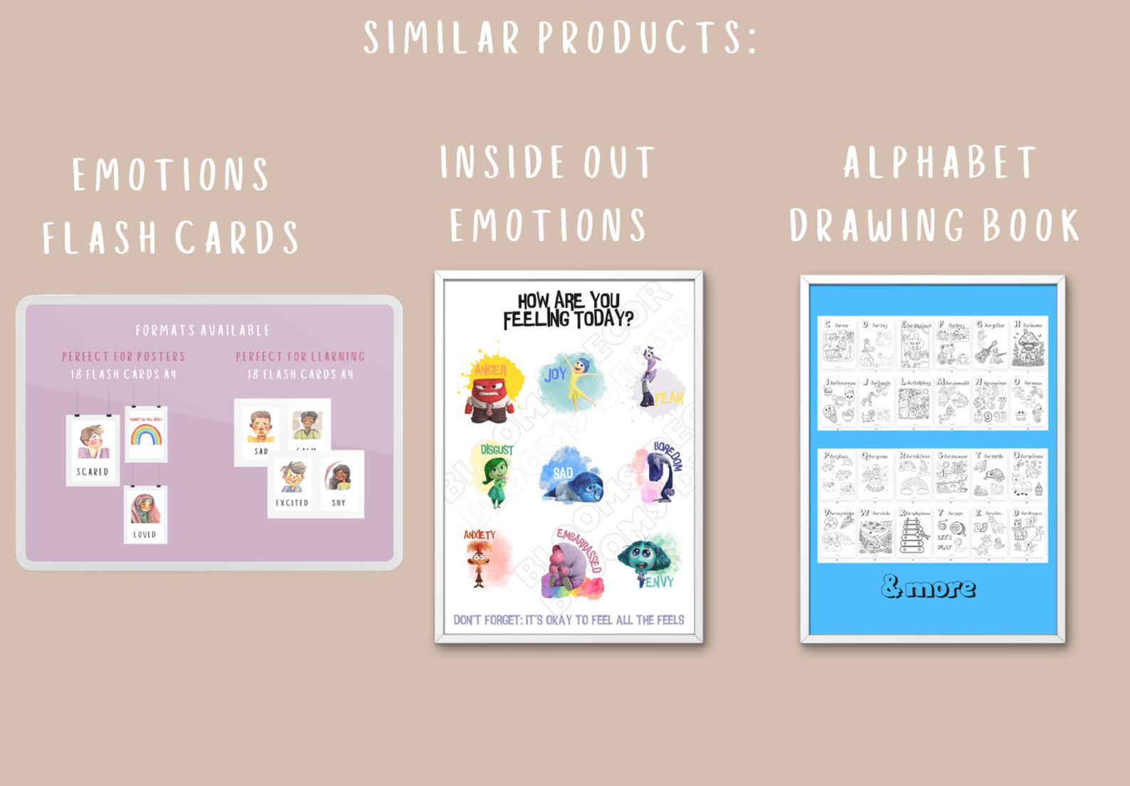 Feelings Chart Poster Educational Art Calming Corner Emotions Chart ...