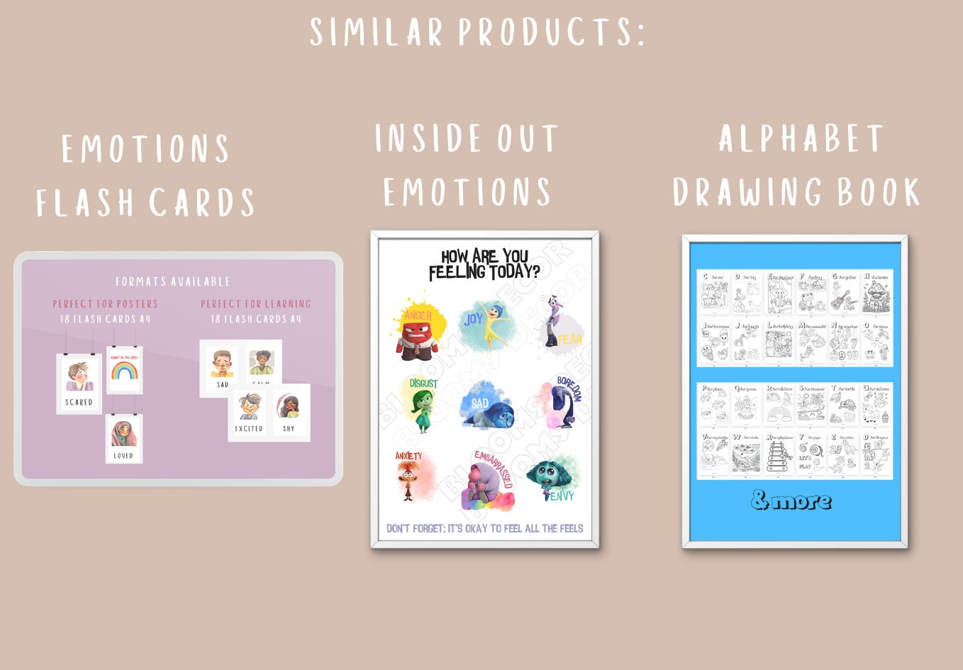 Feelings Chart Poster Educational Art Calming Corner Emotions Chart ...