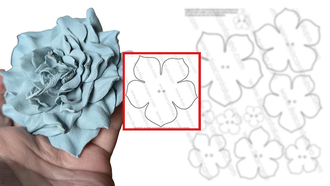 Leather Flower Making Template; SVG File, SINGLE Flower Petal Layer for ...