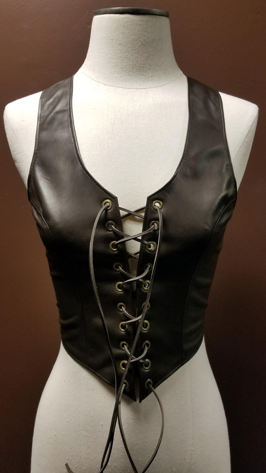 Leather Halter Top, SHEEPSKIN Motorcycle Leather Clothing, Women's ...