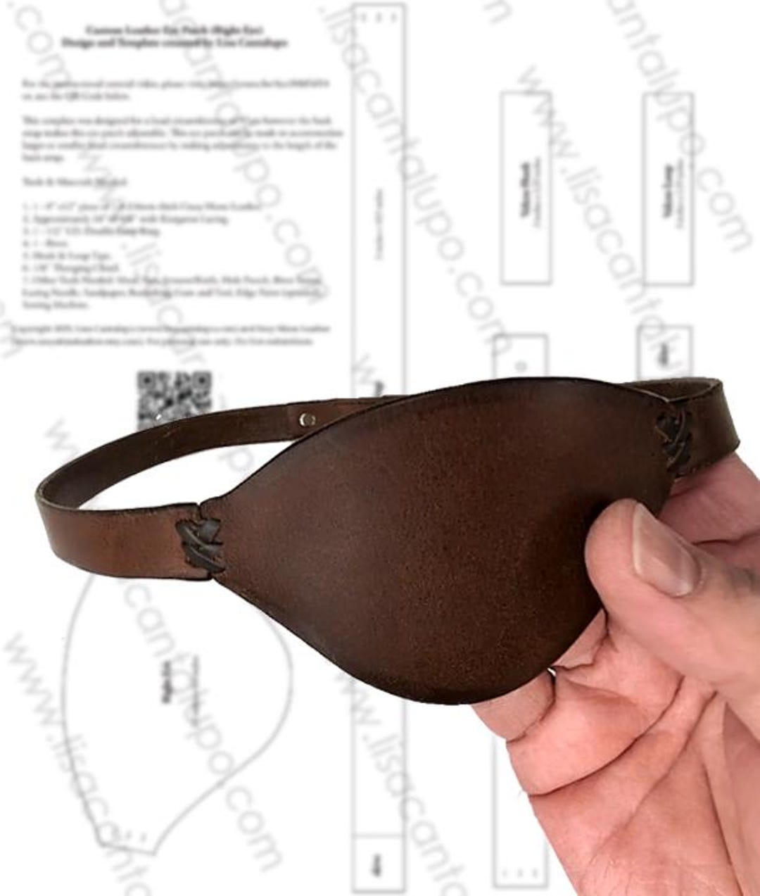 Right Eye Leather Eye Patch Template – SVG With PDF Instruction Guide ...