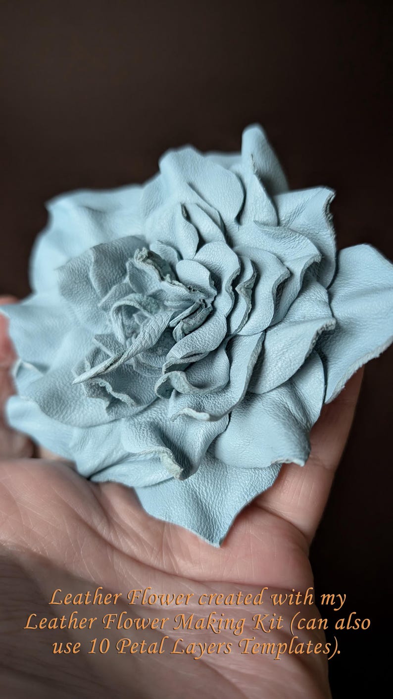 Leather Flower Making Template – PDF File | SINGLE Flower Petal Layer ...