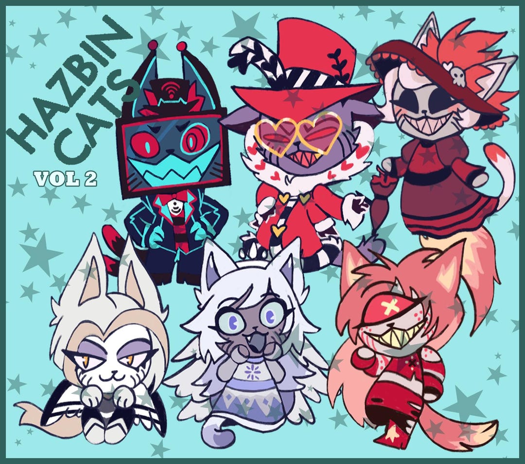 Hazbin Hotel Cats Vol. 2 Acrylic Phone Charm Keychain - Etsy