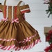 Girls Gingerbread Dress, Gingerbread Dress, Girls Christmas Dress ...