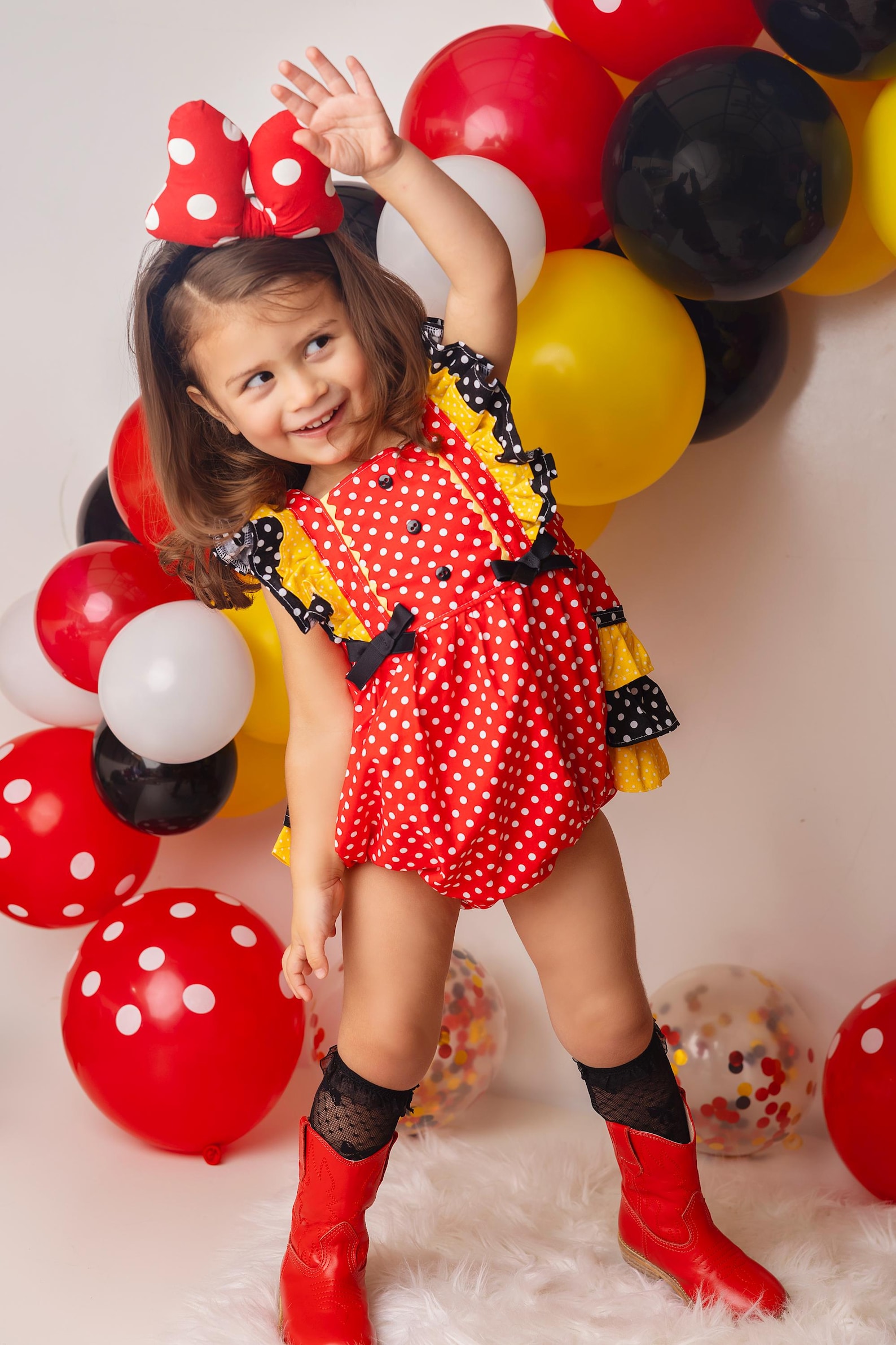Baby Minnie Romper, Girls Minnie Romper, Mouse Romper, Oh Twodoodles ...