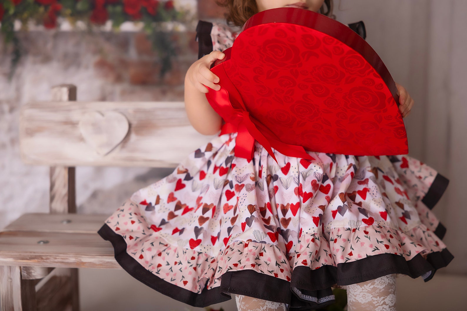 Girls Valentine Outfit, Girls Valentine Dress, Heart Dress, Valentine ...