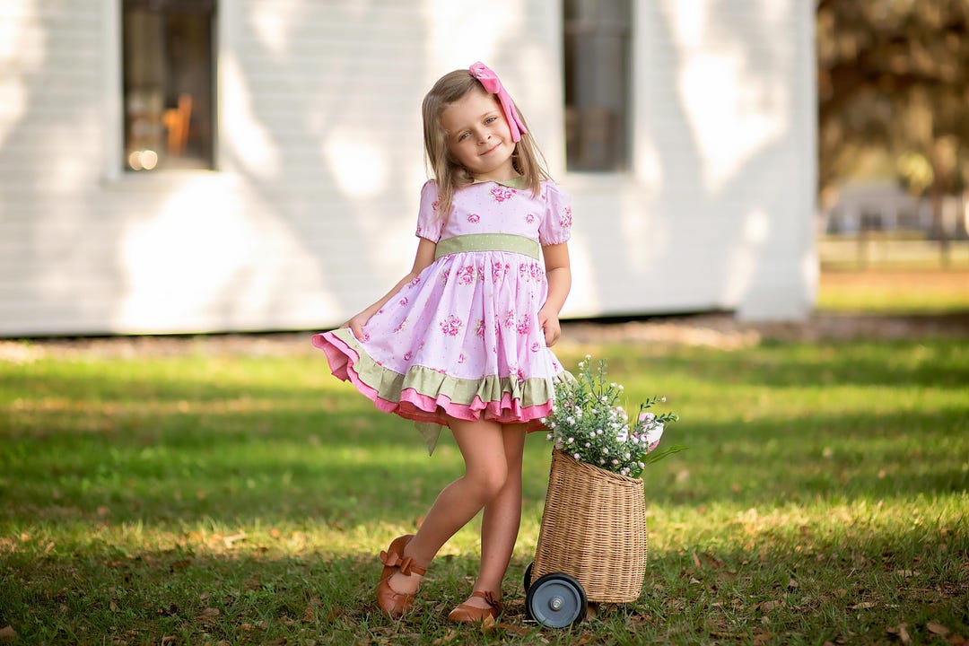 Girls Easter Dress, Baby Easter Dress, Girls Pink Easter Dress, Cute ...