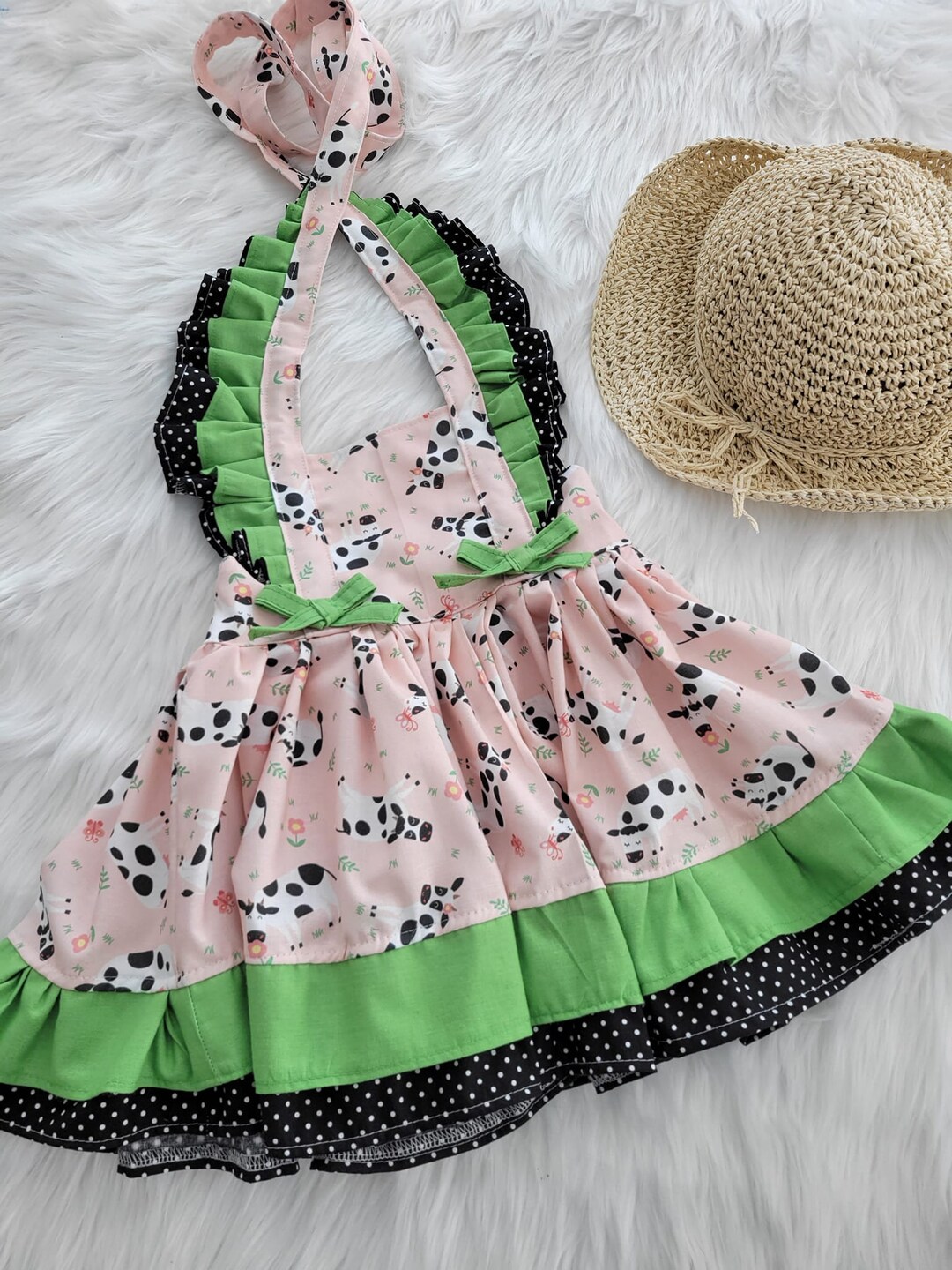 Pink Cow Dress, Girls Cow Dress, Moo I'm Two, Holy Cow I'm One, Four ...