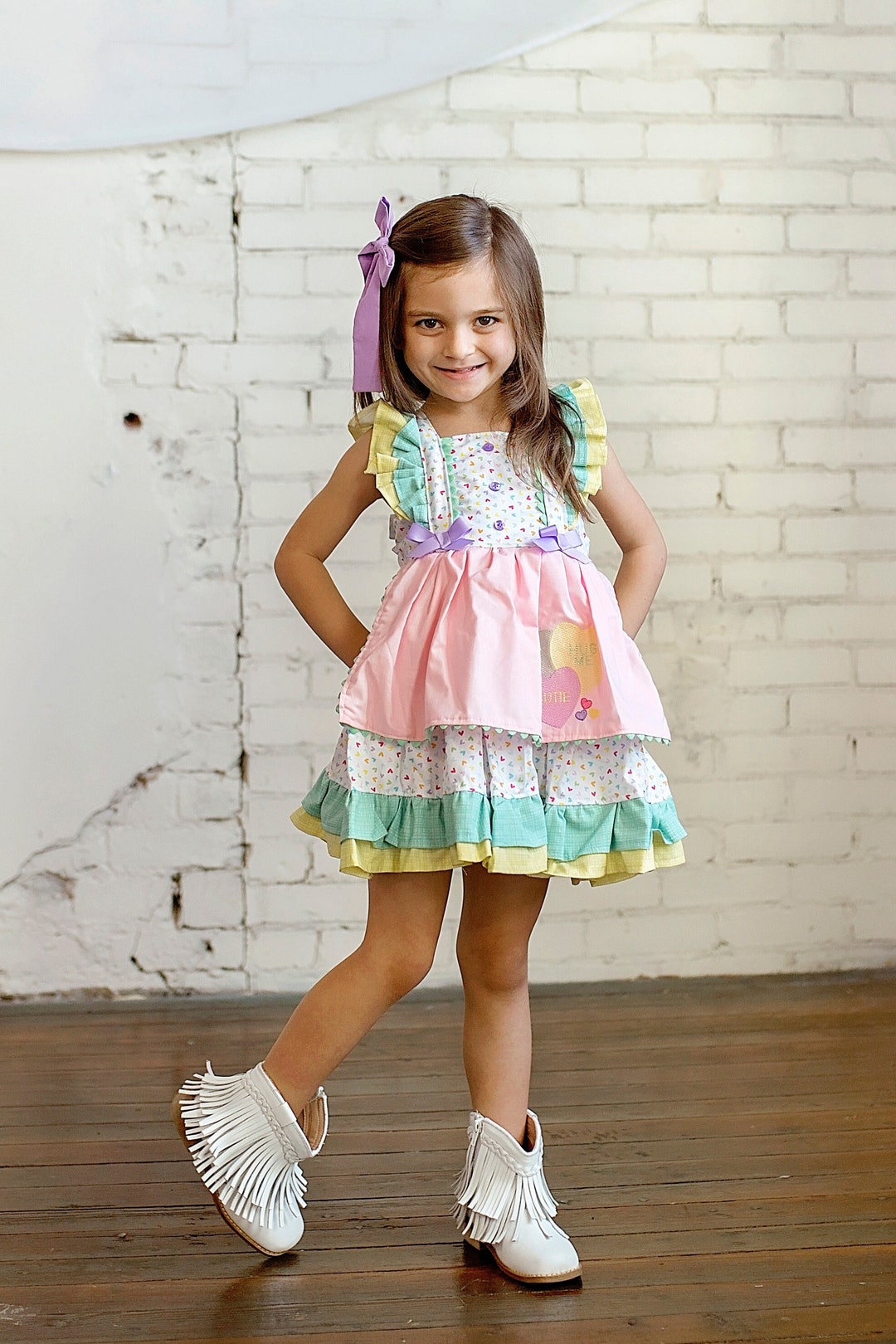 Girls Valentine Dress, Girls Heart Dress, Conversation Heart Dress ...