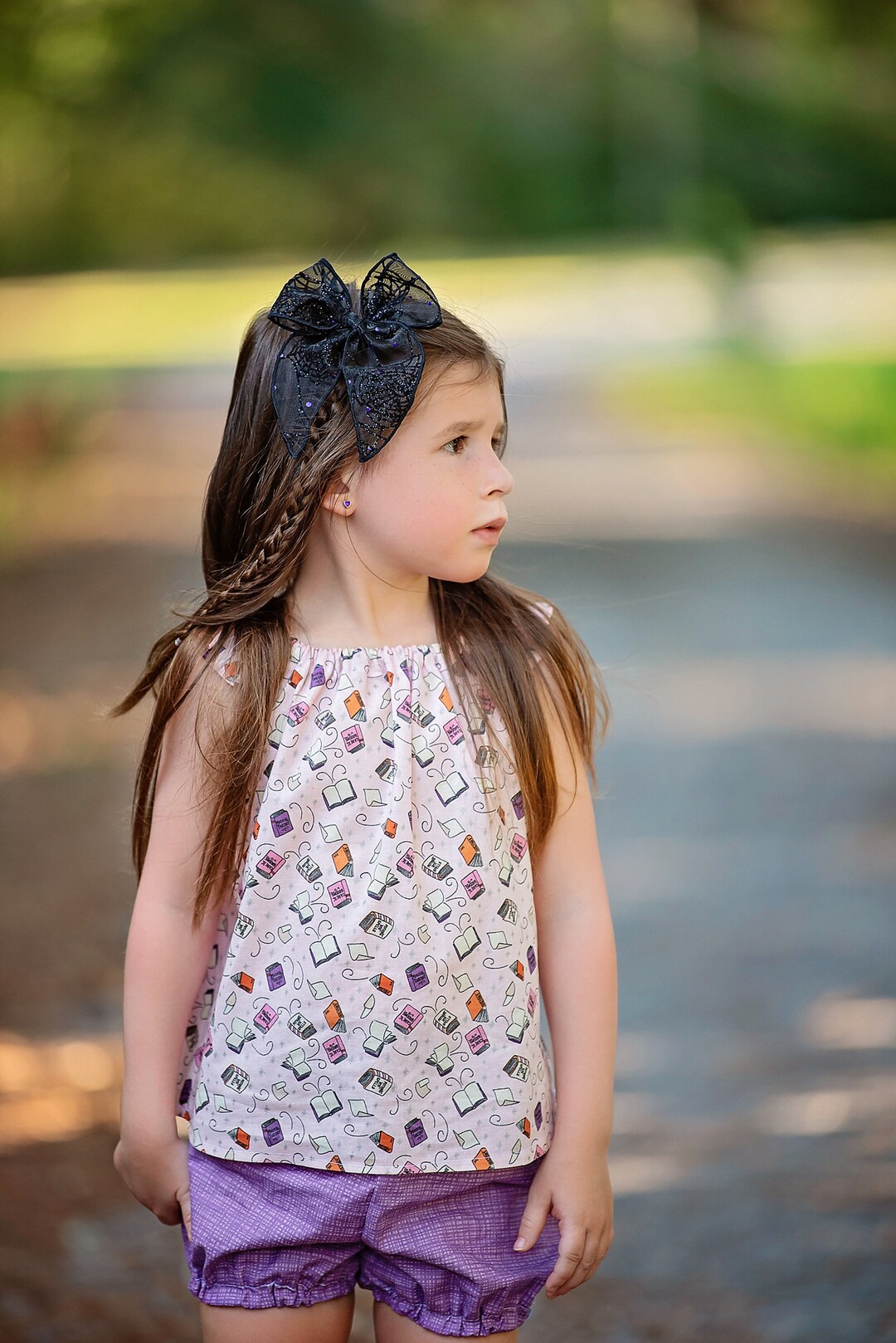 Girls Halloween Top, Girls Spell Book Top, Girls Spooky Outfit, Girls ...