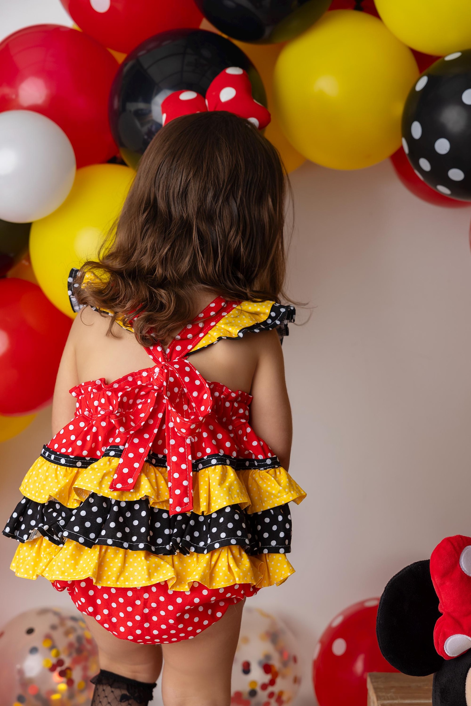 Baby Minnie Romper, Girls Minnie Romper, Mouse Romper, Oh Twodoodles ...