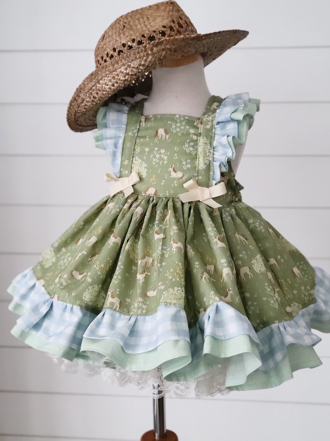 Girls Horse Dress, Girls Farm Dress, Horse Outfit, Farm Outfit ...