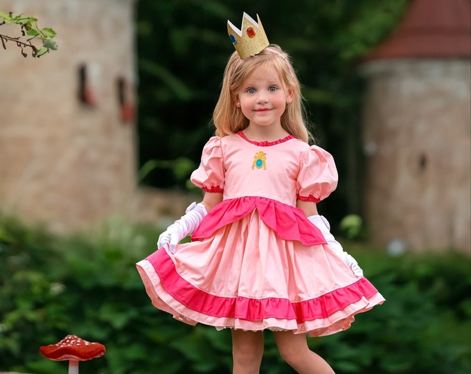 Girls Princess Peach Costume, Princess Peach, Girls Princess Peach ...