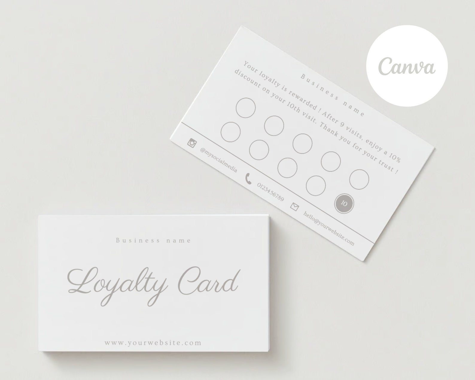 Elegant Esthetician Loyalty Card Template – Loyalty Beautician Card ...