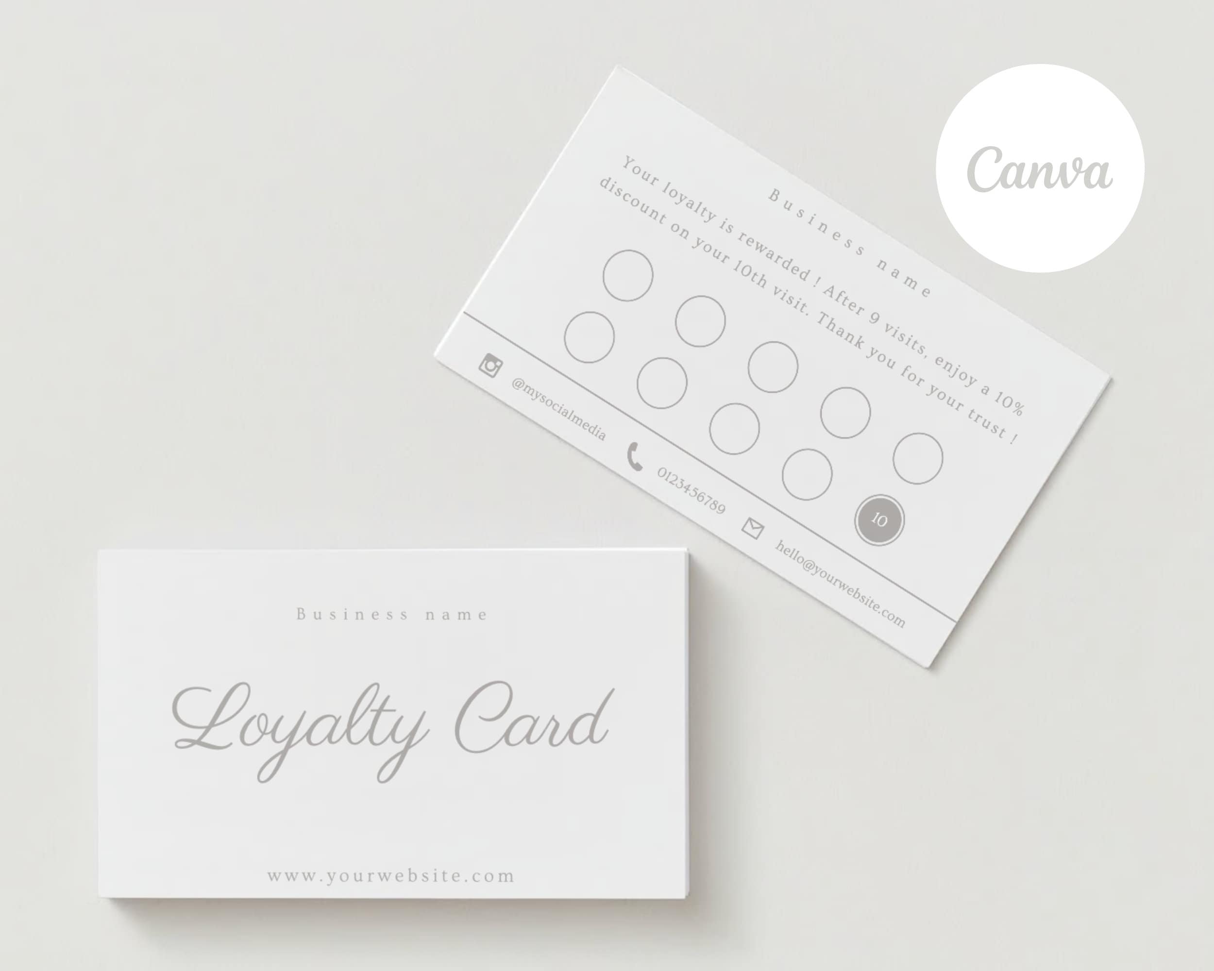 Elegant Esthetician Loyalty Card Template – Loyalty Beautician Card ...
