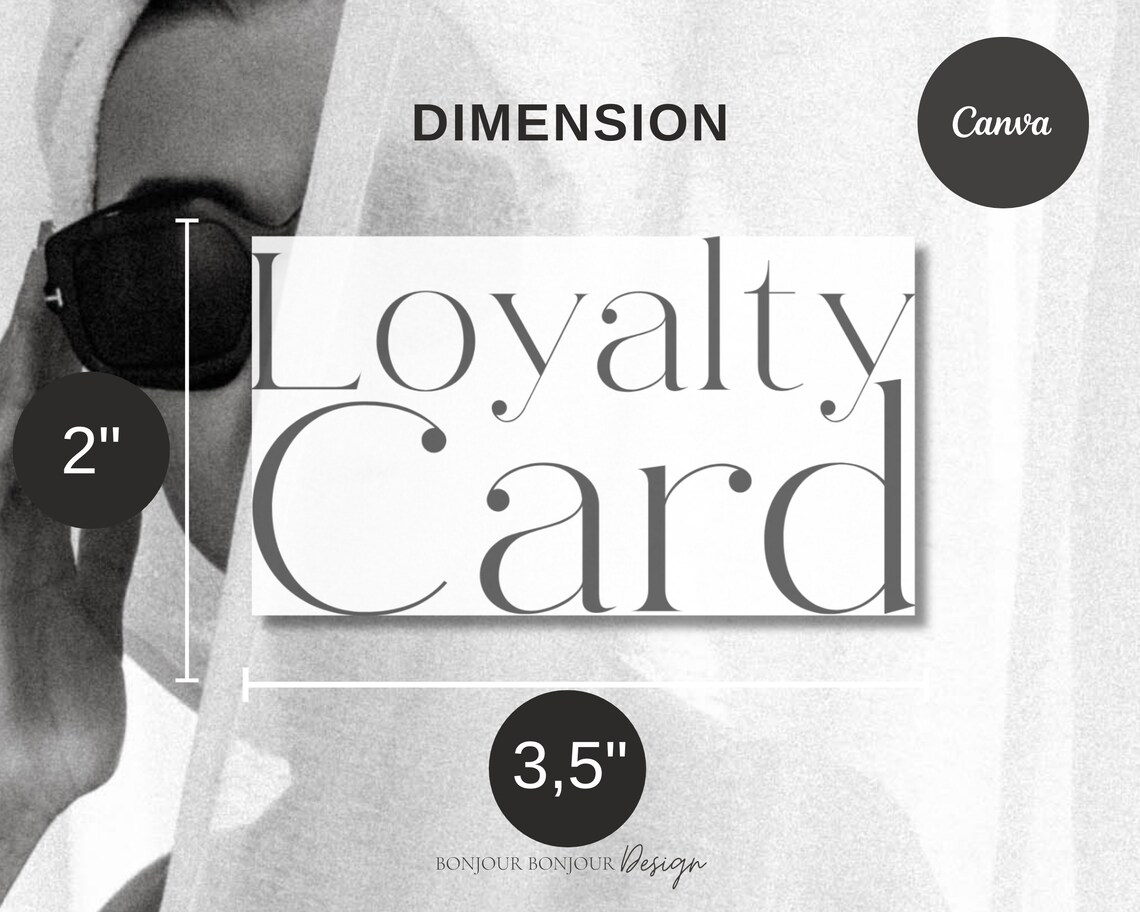 Aesthetic Loyalty Card for Beauty Salon, Loyalty Card for Customers, Card for Small Businesses ...