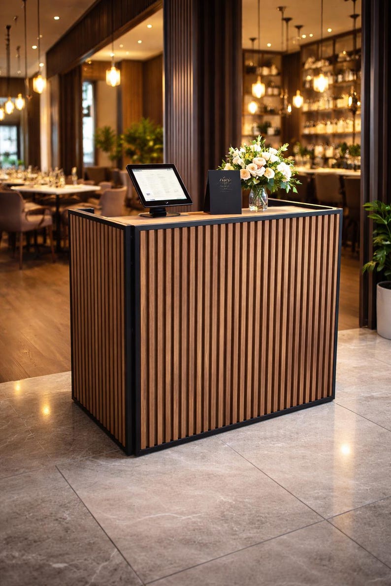 Modern Wedding Bar & Restaurant Host Stand – Portable Cocktail Bar ...
