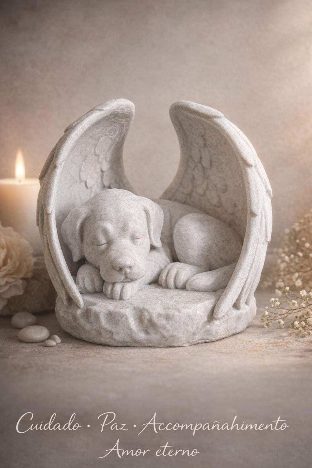 Personalized Angel Dog Memorial Urn – Pet Ashes Urn With Protective ...