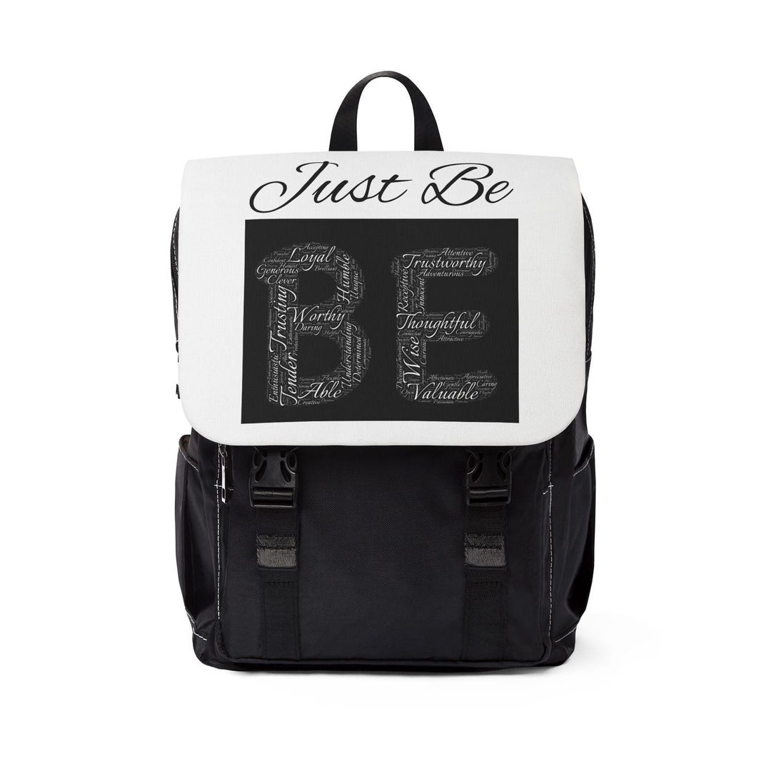 Shoulder Backpack, Inspirational; Just Be, Back to School Bag, Travel ...