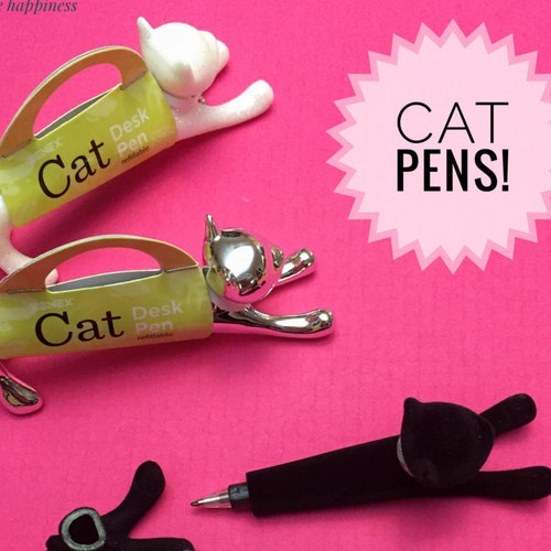 Cat Desk Pen Cat Lover Refillable Pen Animal Gifts Animal - Etsy