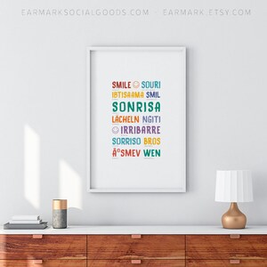 Worldly Smiles Language Art, Office Art, Principal, Teacher Art ...