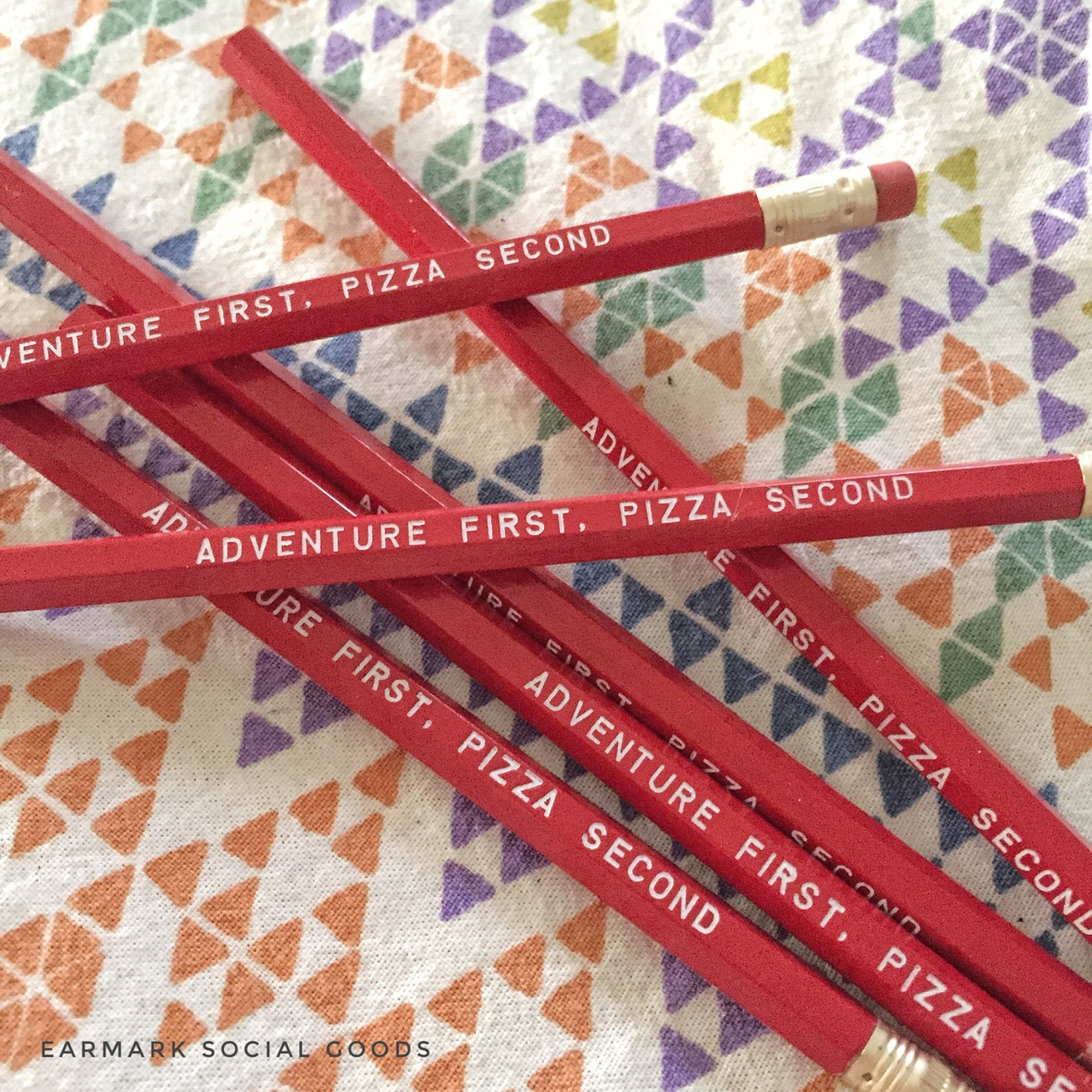 Adventures and Pizza Pencil 6 Pack Earmark Pencils Engraved - Etsy
