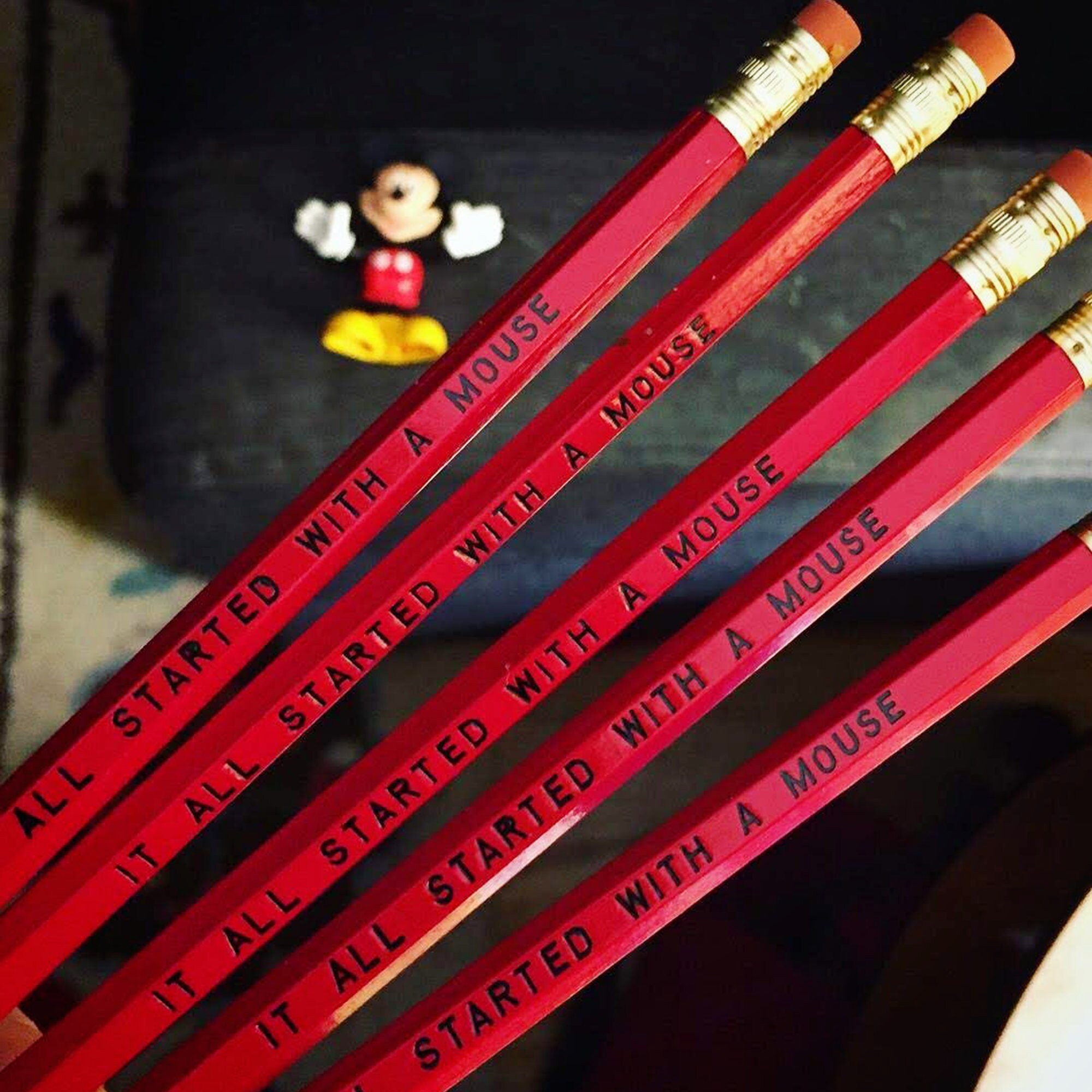 It All Started With a Mouse Engraved Pencil 6 Pack, Earmark Pencils ...