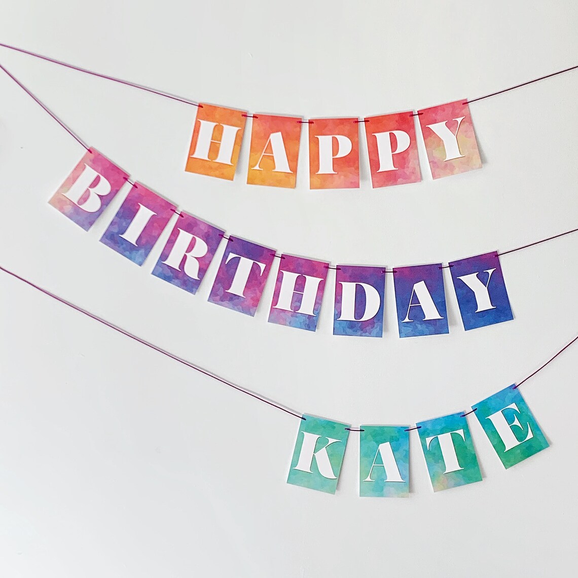 Colorful Garland, Colorful Party Decor, Colorful Party Banner ...