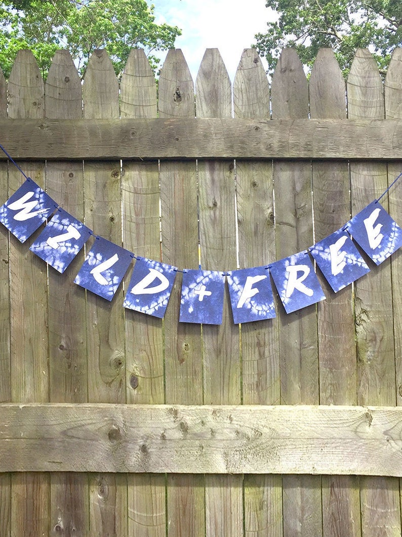 Indigo Garland Party Decoration, Wild Free Decor, Dorm Decor, Summer ...